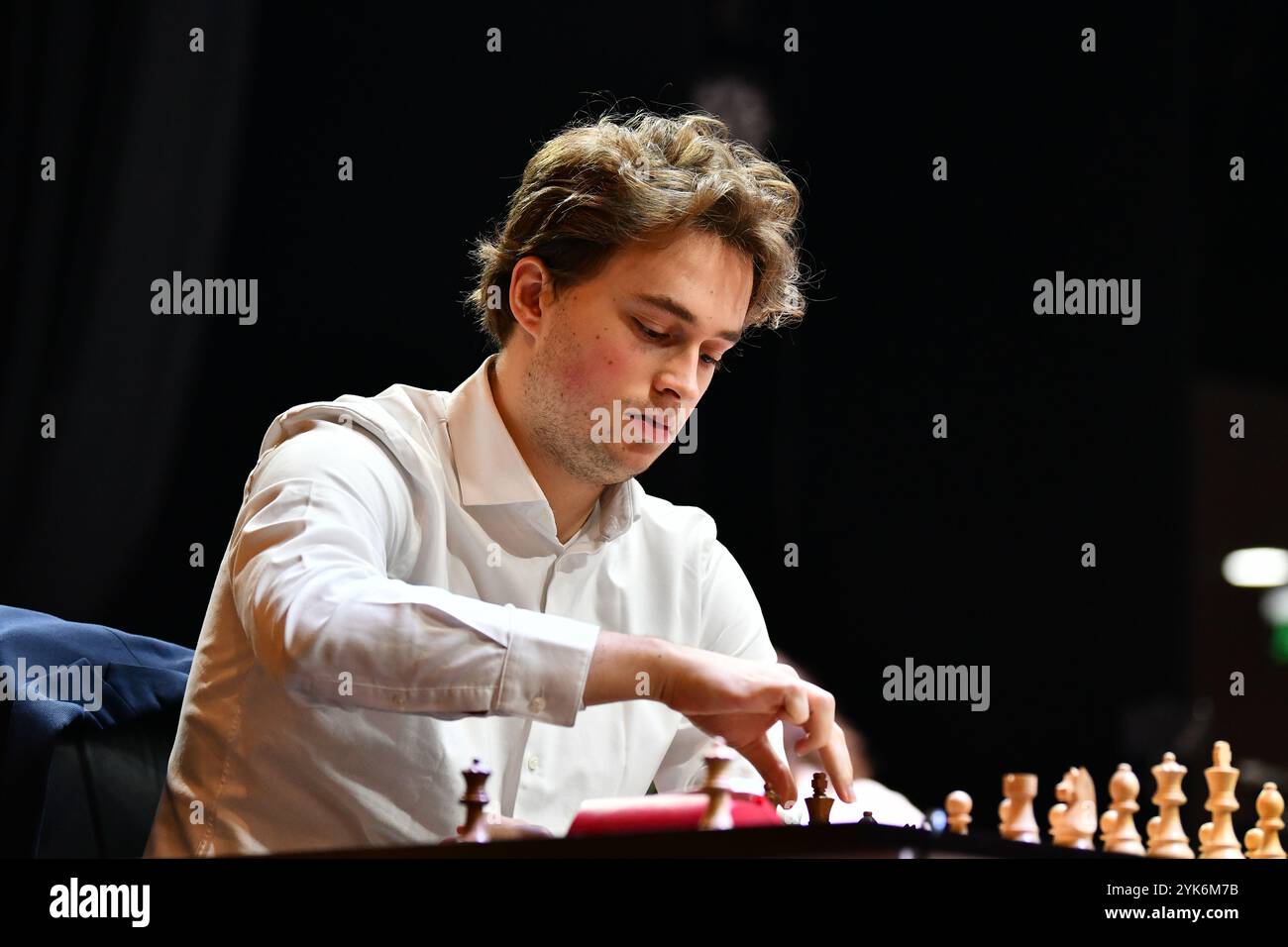 Kolkata, India. 17th Nov, 2024. Vincent Keymer, German grandmaster ...