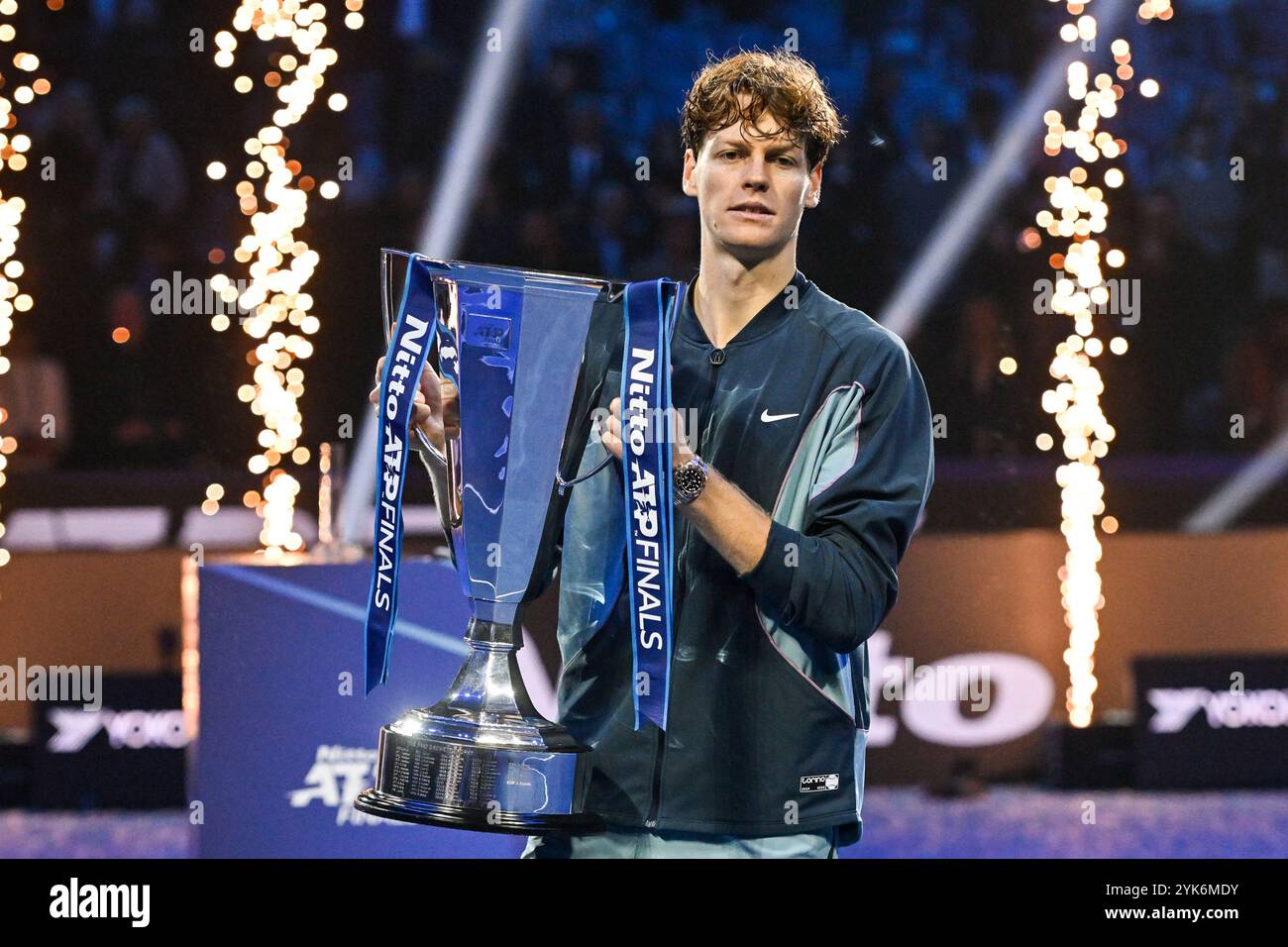 Inalpi Arena, Turin, Italy. 17th Nov, 2024. Nitto ATP Finals 2024 Day 8; Jannik Sinner of Italy ...