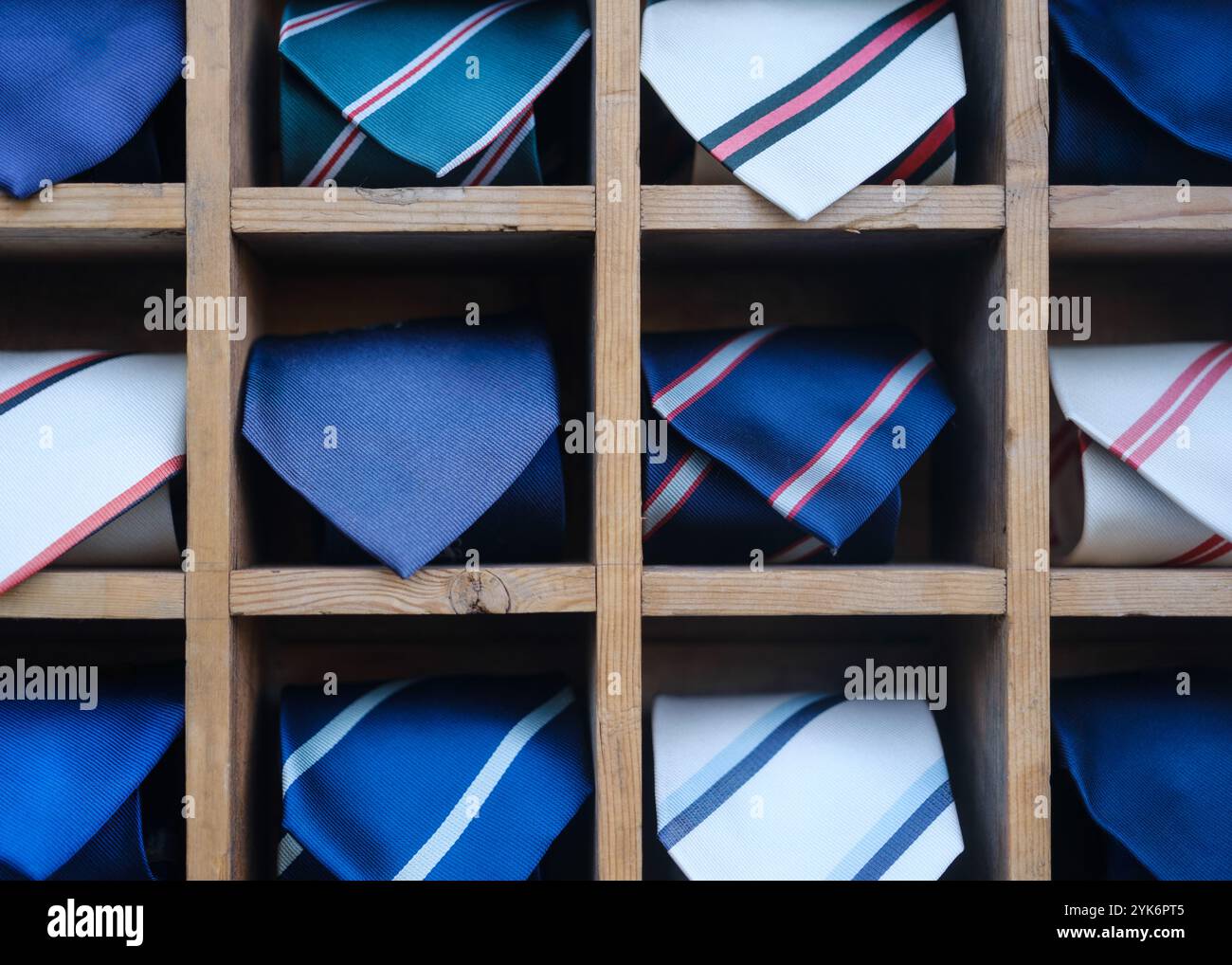 A Display Rack Of Ties In A Store WIndow Stock Photo - Alamy