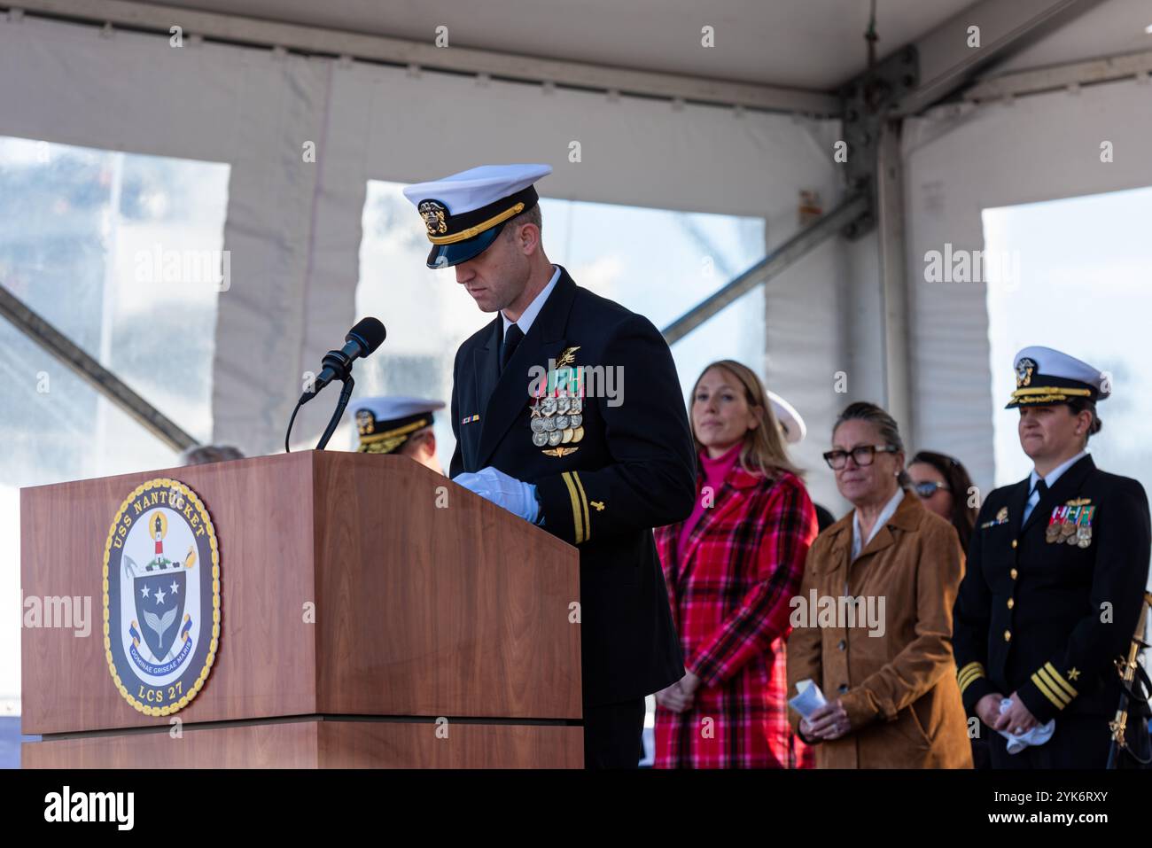United States Navy commissioning ceremony for the USS Nantucket (LCS 27 ...