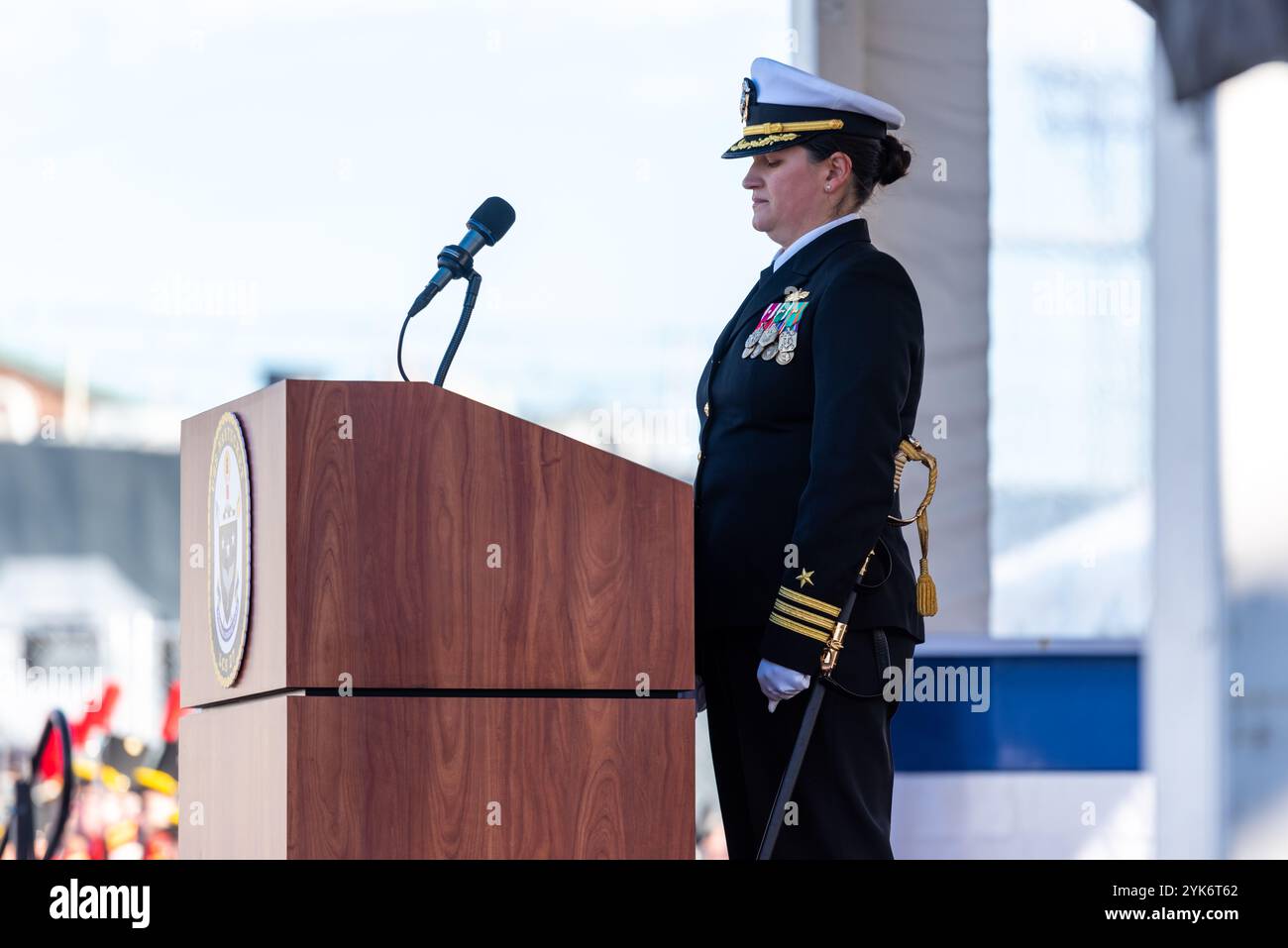 United States Navy commissioning ceremony for the USS Nantucket (LCS 27 ...