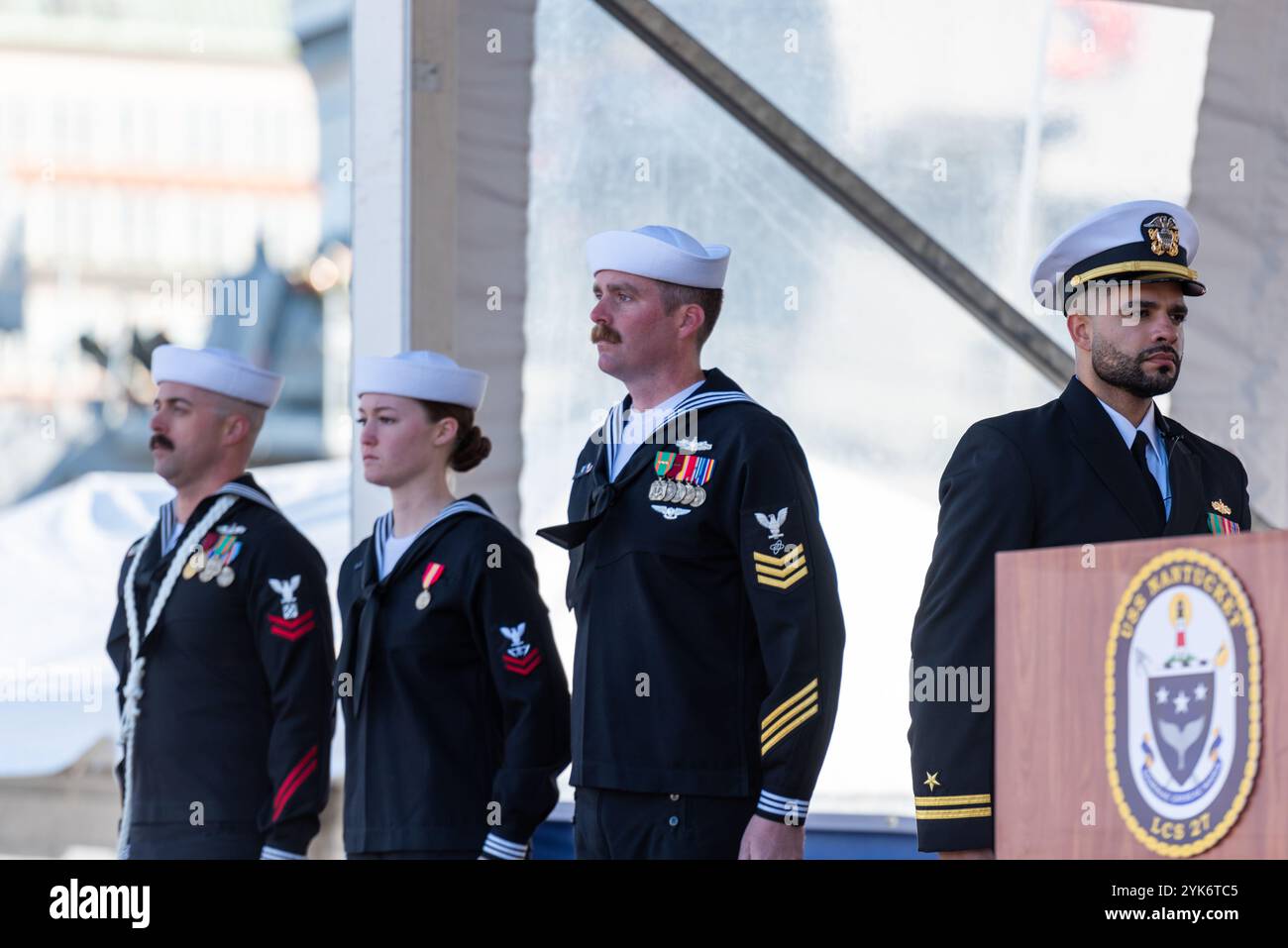 United States Navy commissioning ceremony for the USS Nantucket (LCS 27 ...