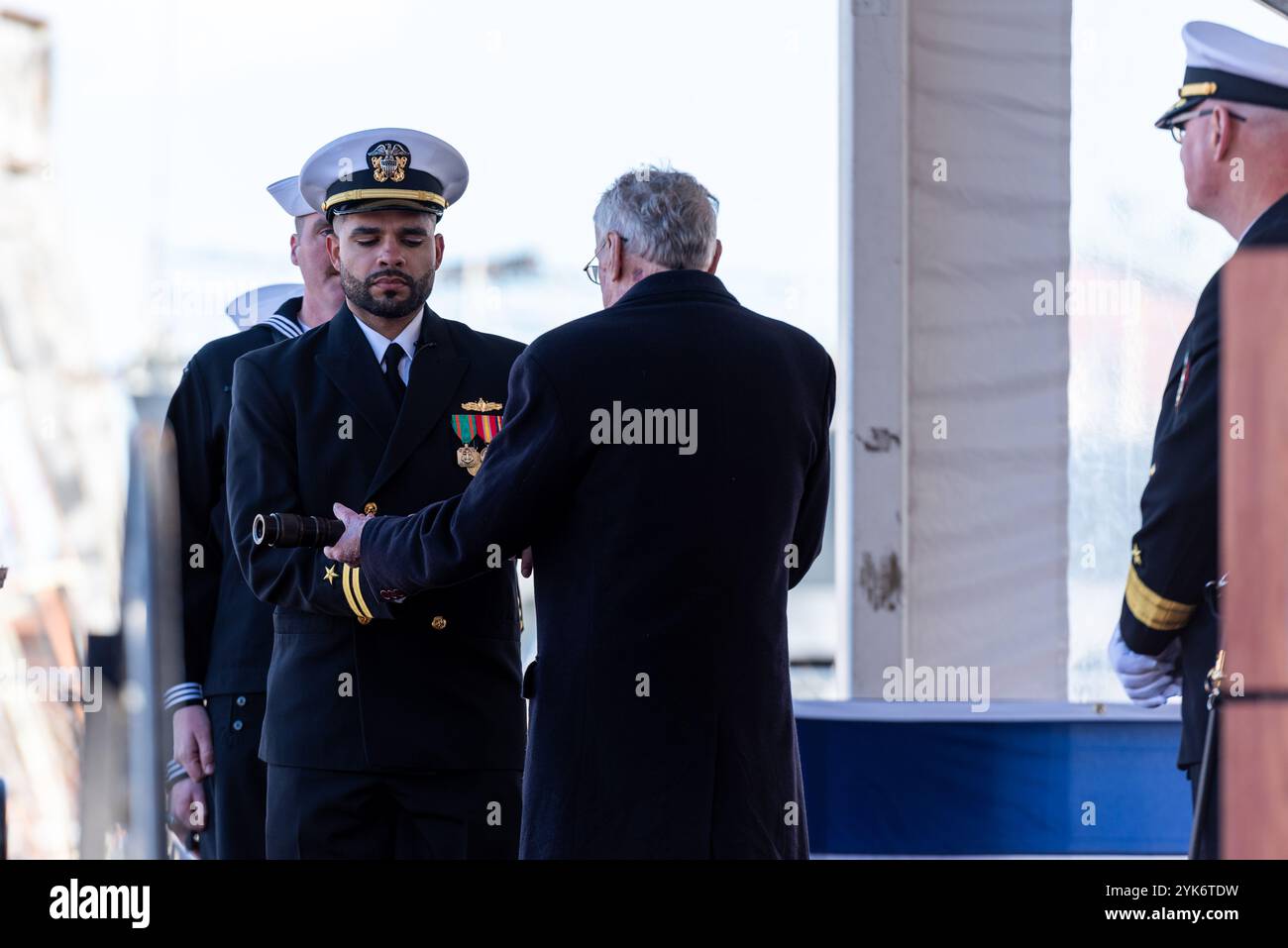 United States Navy commissioning ceremony for the USS Nantucket (LCS 27 ...