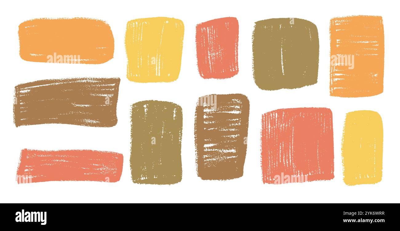 Crayon rectangle memo, quote text templates. Chalk blank frames ...