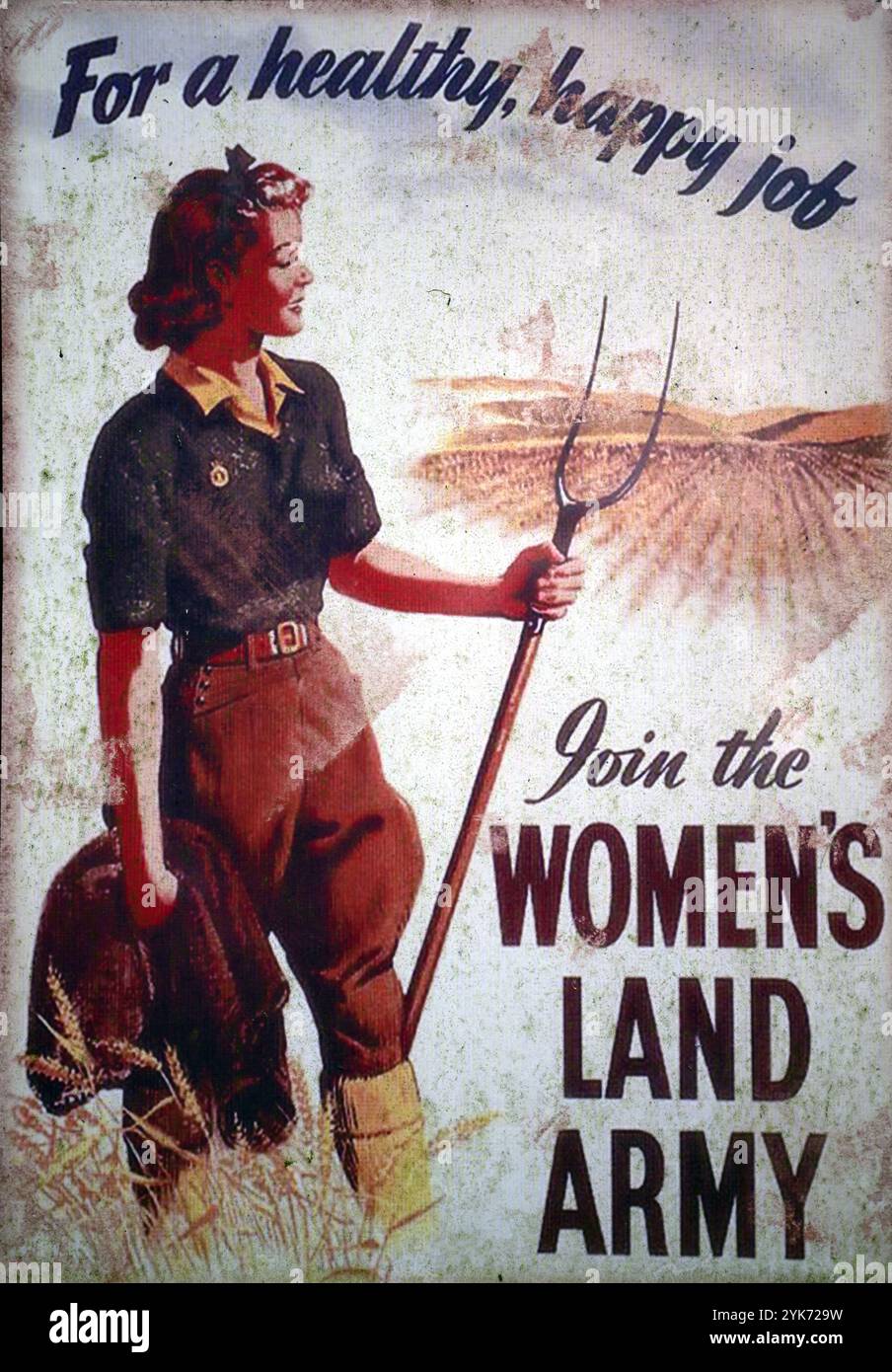 Women's Land Army poster, World War Two Stock Photo - Alamy