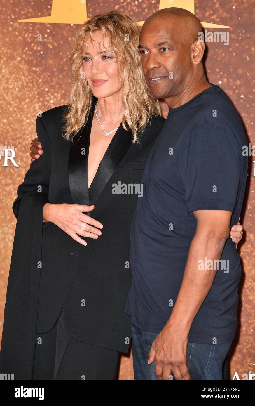 Connie Nielsen and Denzel Washington attend the "Gladiator II" Premiere ...