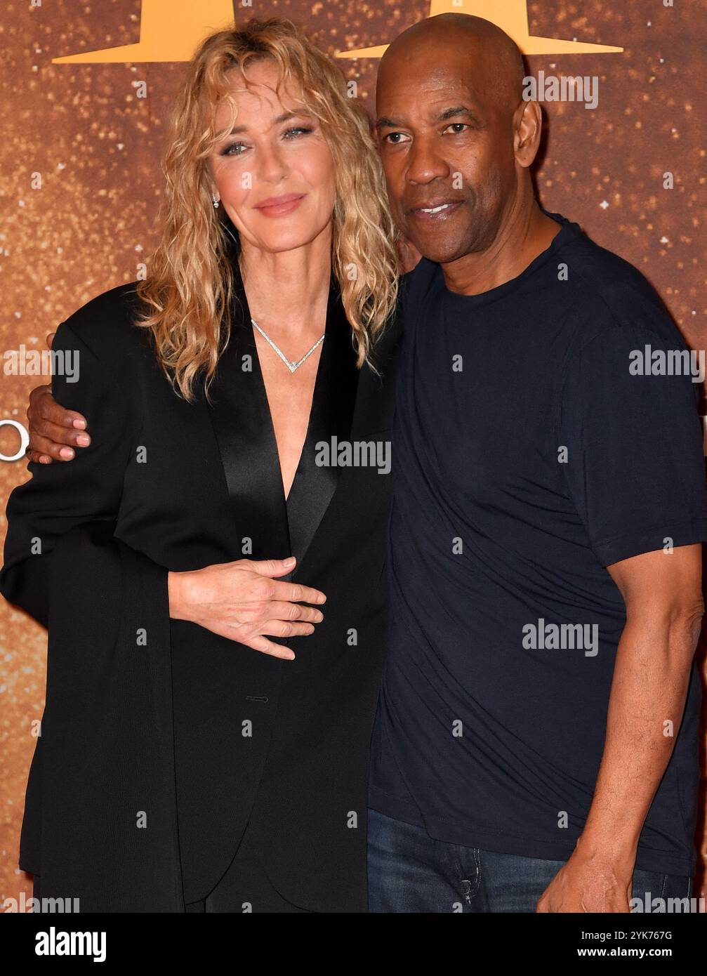 Connie Nielsen and Denzel Washington attend the "Gladiator II" Premiere ...