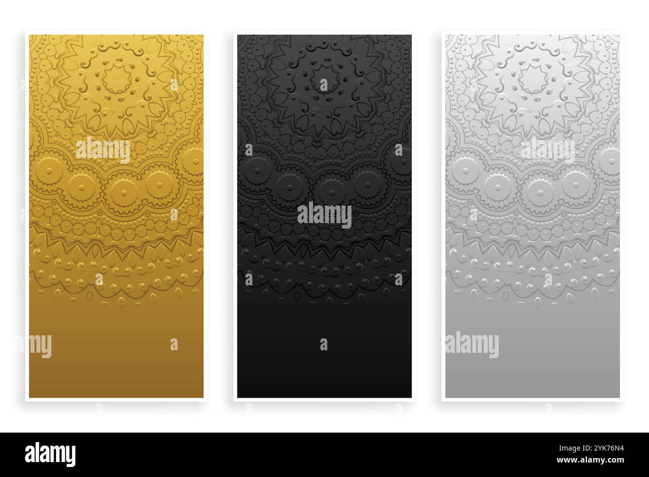 Mandala banner set Cut Out Stock Images & Pictures - Alamy