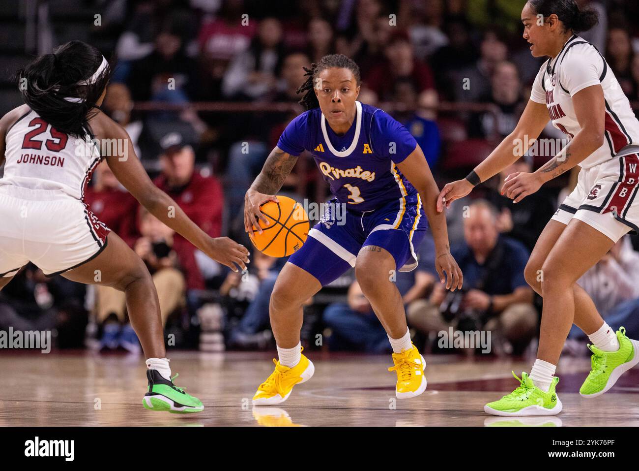 Columbia, SC, USA. 17th Nov, 2024. East Carolina Lady Pirates guard ...