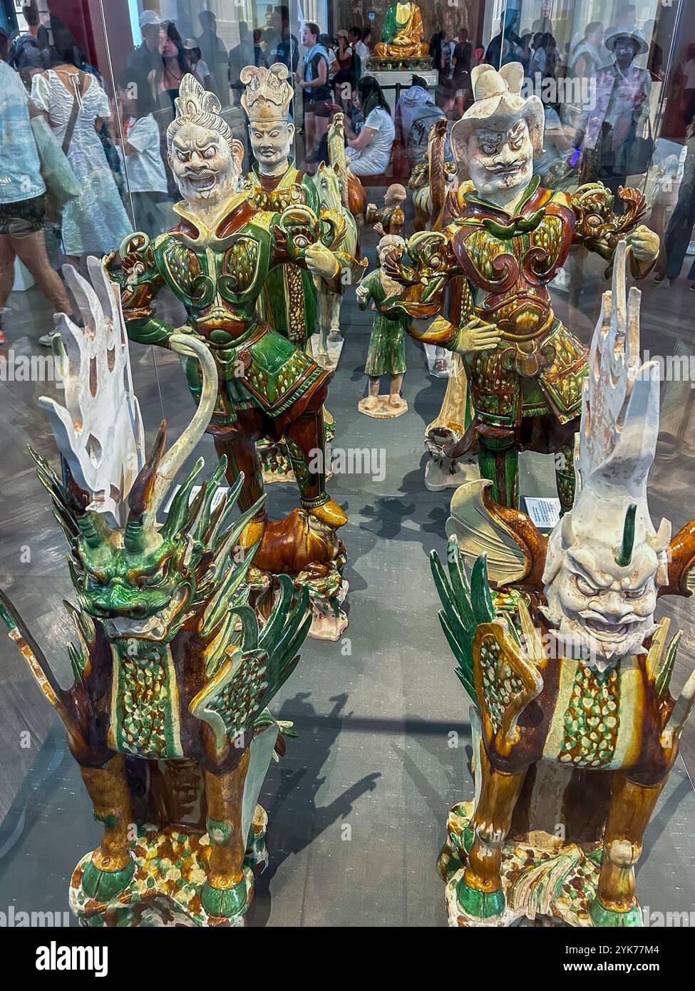 London, England, Detail, on display inside, Ancient Chinese Art Exhibit ...