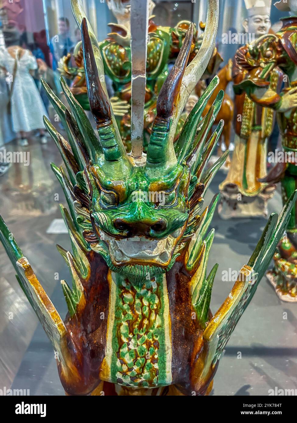 London, England, Detail, on display inside, Ancient Chinese Art Exhibit ...