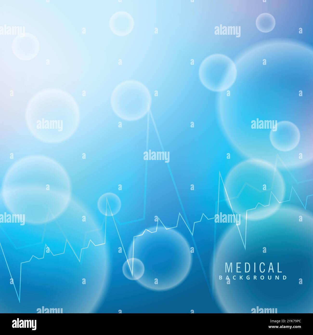 blue medical background with molecules shapes Stock Vector Image & Art ...