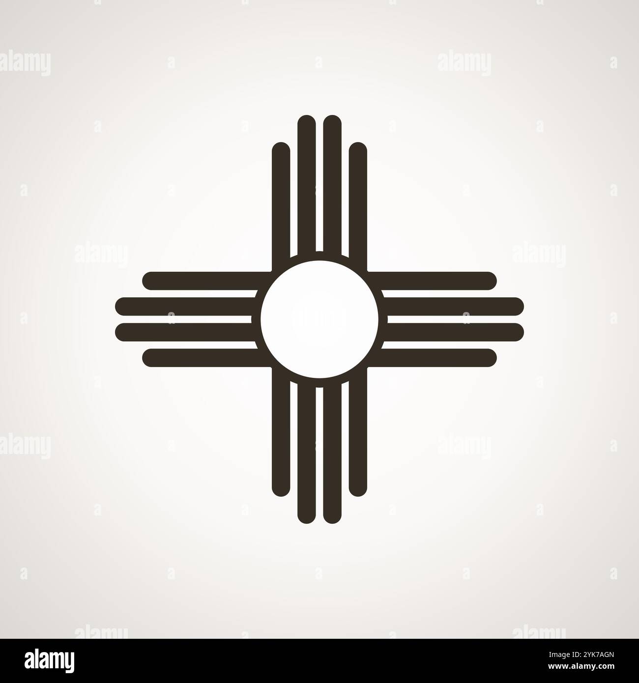 Zia sun - symbol from the flag of New Mexico Stock Vector Image & Art ...