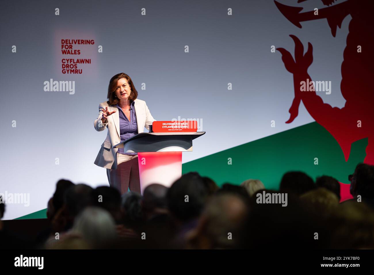 Llandudno, Wales, UK. 16th Nov 2024. Eluned Morgan, First Minister of ...