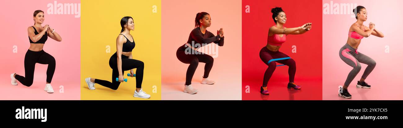 Women performing set exercises hi-res stock photography and images - Alamy