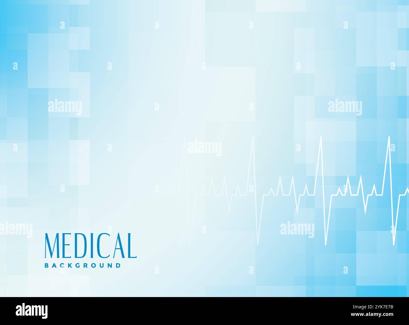 medical healthcare blue background with cardiograph Stock Vector Image ...