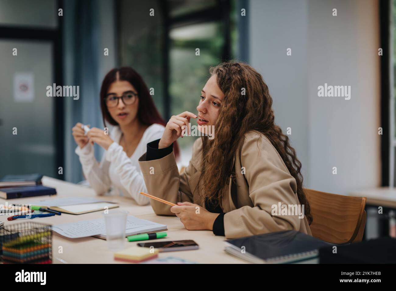 Two students engaged in hi-res stock photography and images - Alamy