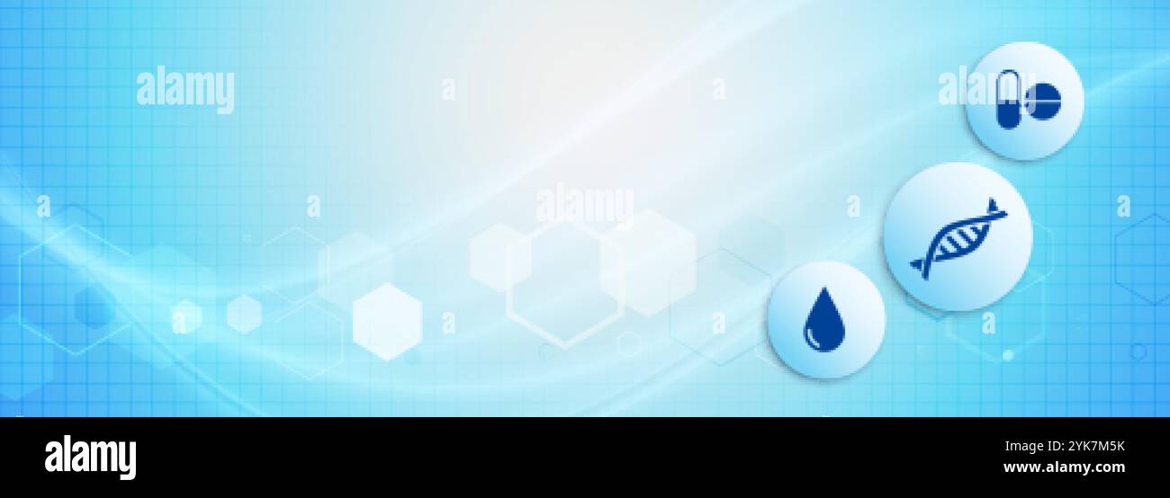 medical science banner in blue color shade Stock Vector Image & Art - Alamy