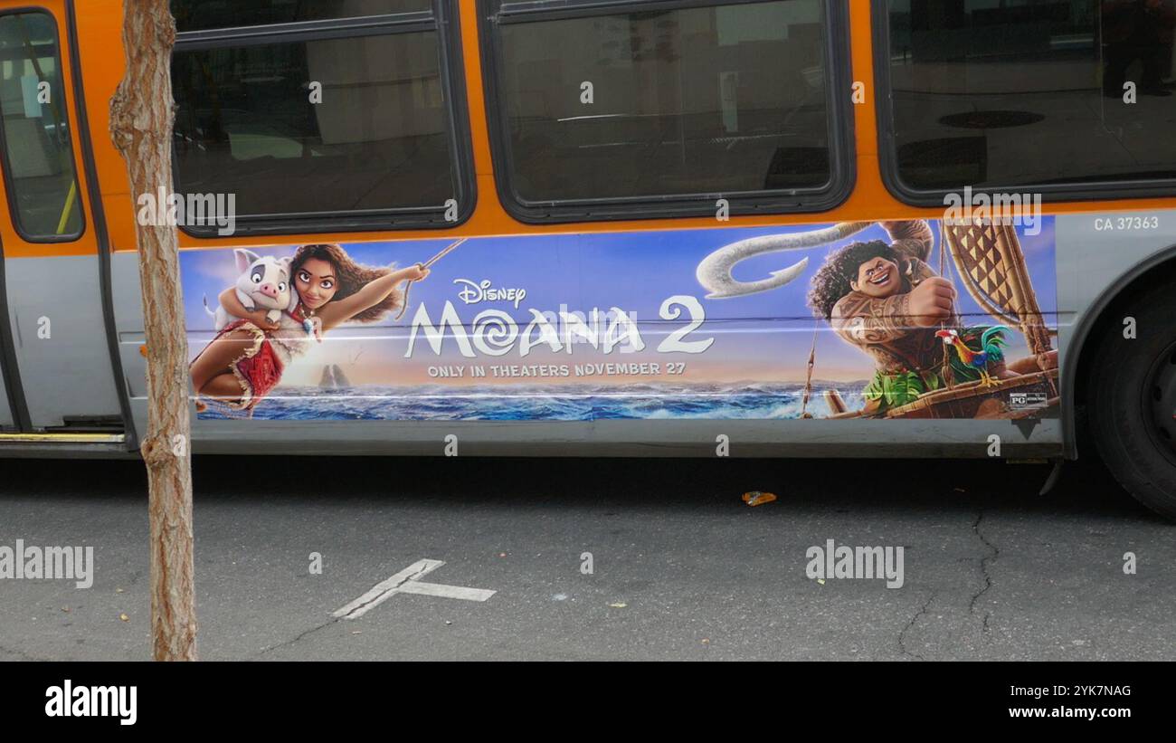 Los Angeles, California, USA 15th November 2024 Disney Moana 2 Bus ...