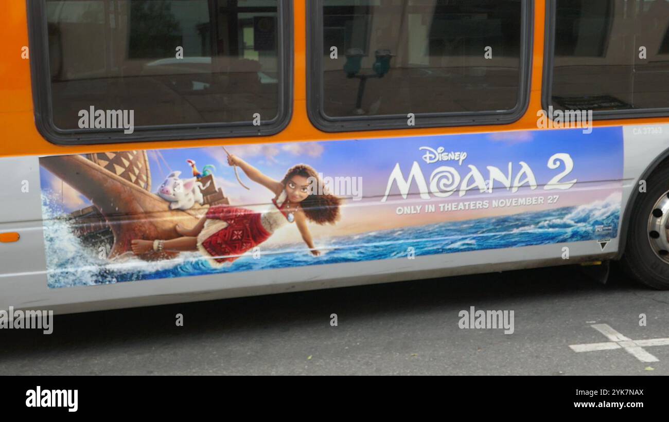 Los Angeles, California, USA 15th November 2024 Disney Moana 2 Bus ...