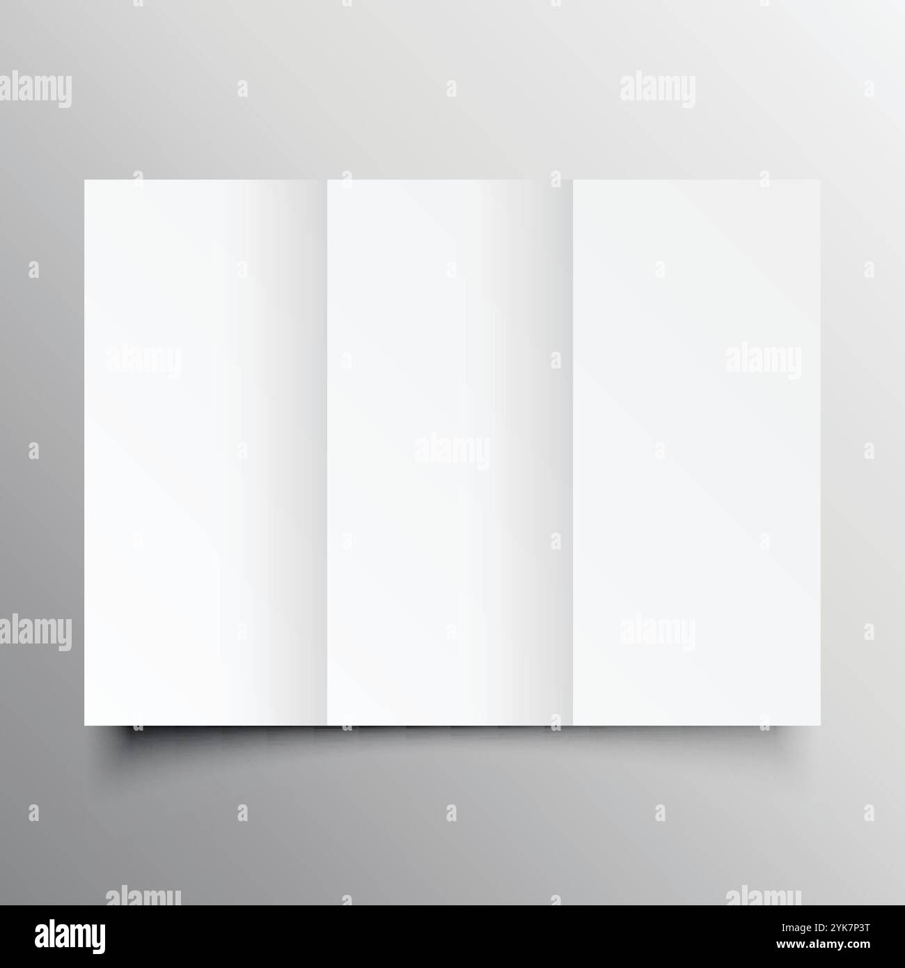 Blank trifold paper leaflet Stock Vector Images - Alamy
