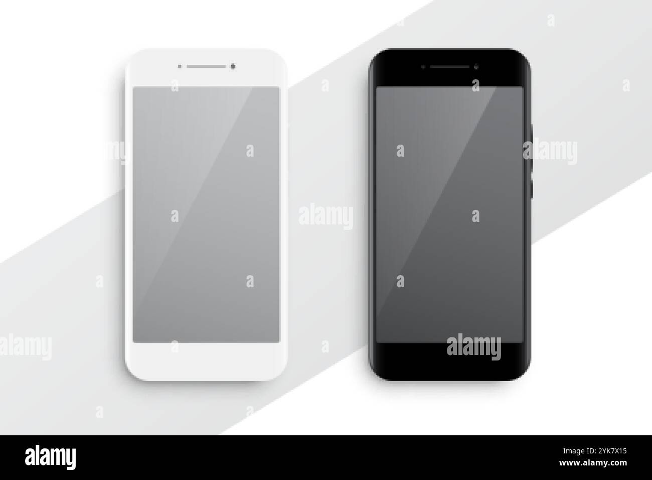 black and white smartphone mockup design Stock Vector Image & Art - Alamy