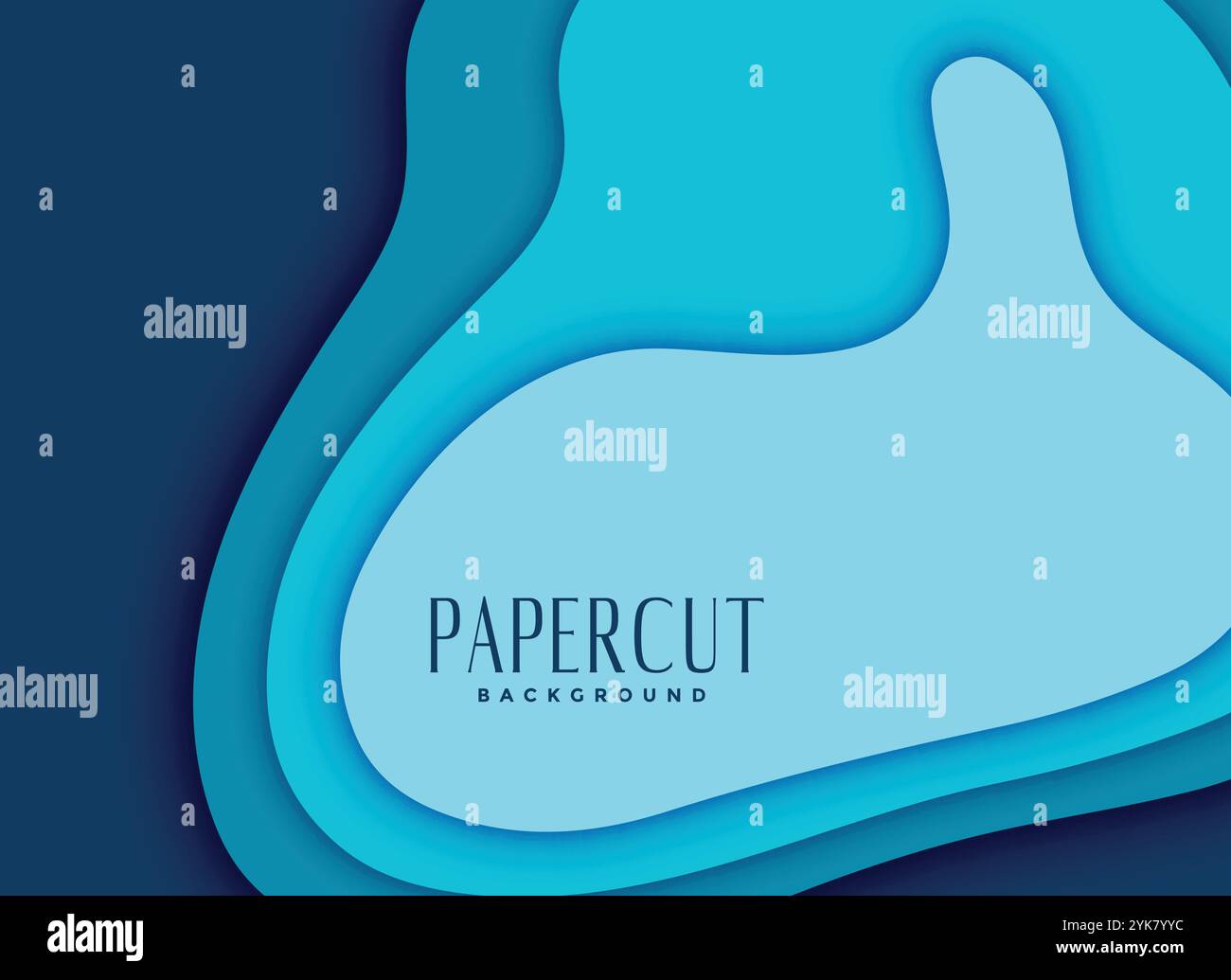 blue abstract papercut background design Stock Vector Image & Art - Alamy