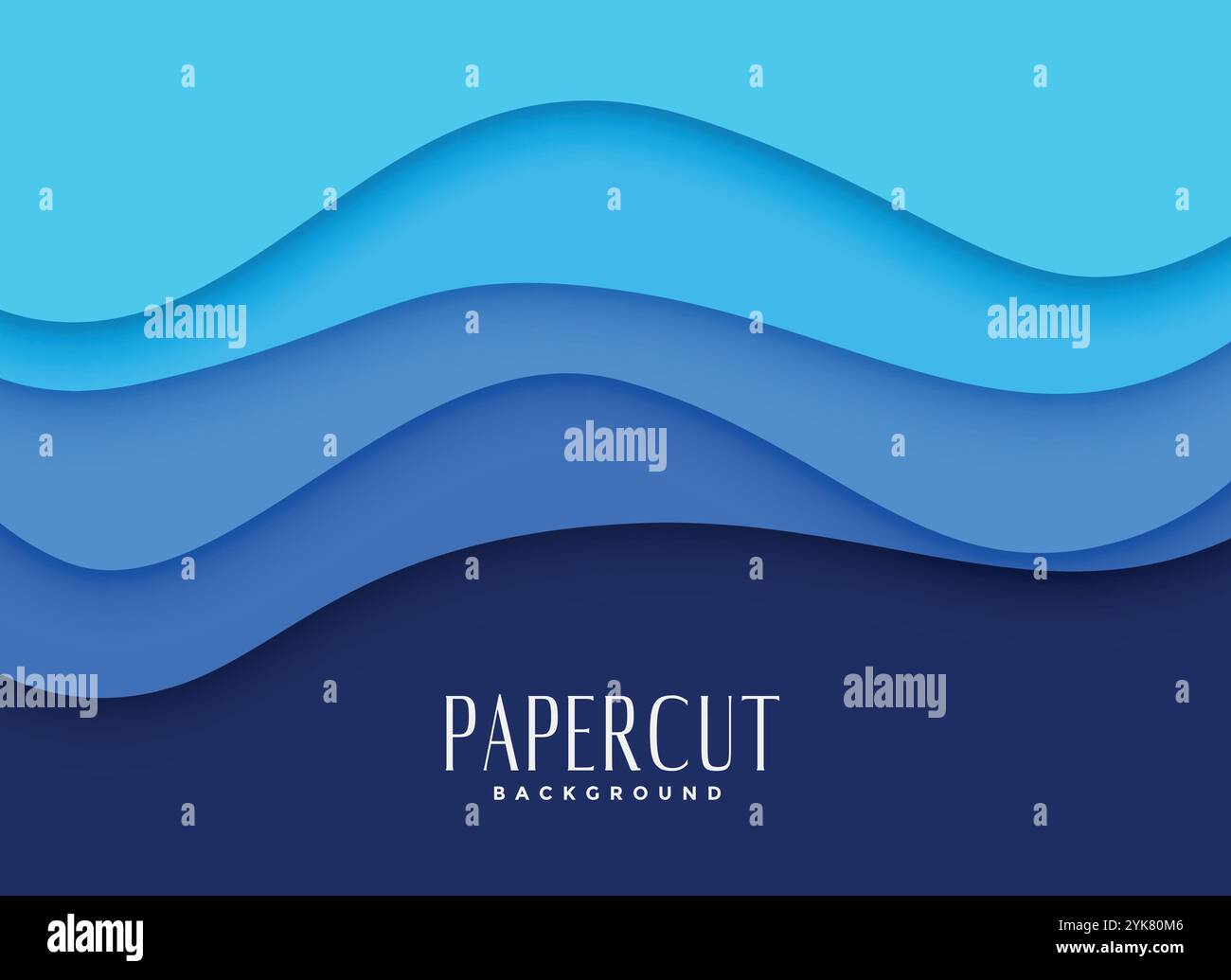 Blue papercut background hi-res stock photography and images - Alamy