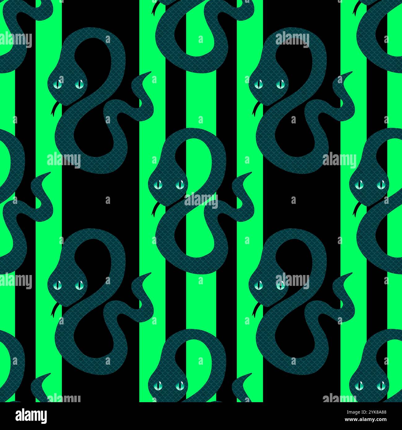 Summer cartoon animals seamless snake pattern for wrapping paper and ...