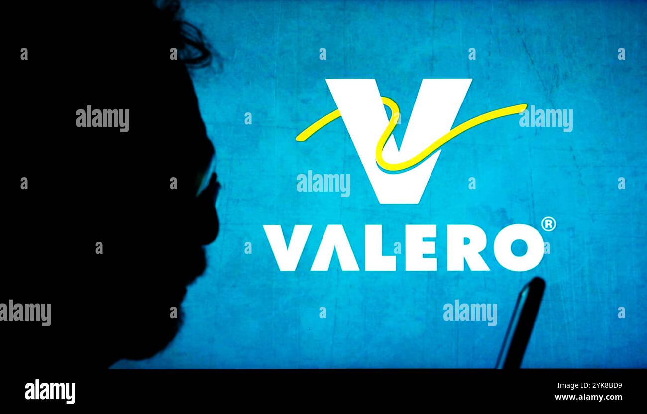 In this photo illustration, a Valero Energy Corporation logo seen ...