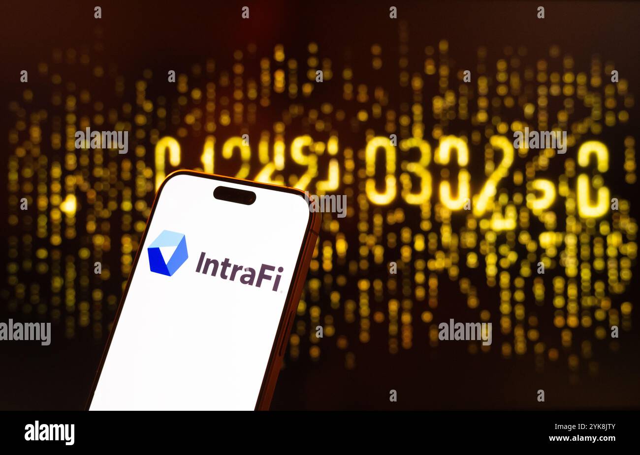 The IntraFi logo is seen in this illustration photo taken in Warsaw, Poland on 17 November, 2024 ...