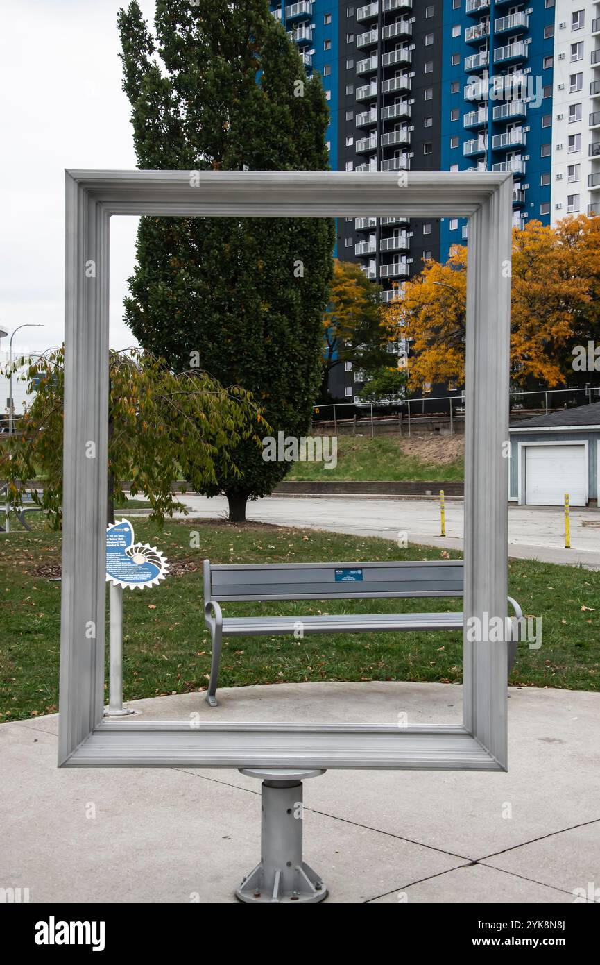 Frame sculpture at Rotary Centennial Plaza at Windsor Sculpture Garden ...