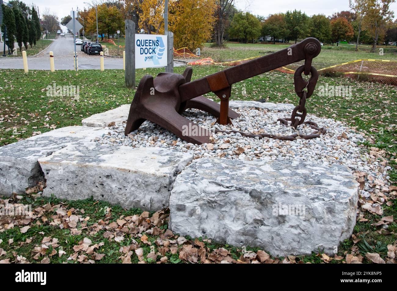 Danforth anchor display at the Queen's Dock on Sandwich Street in ...