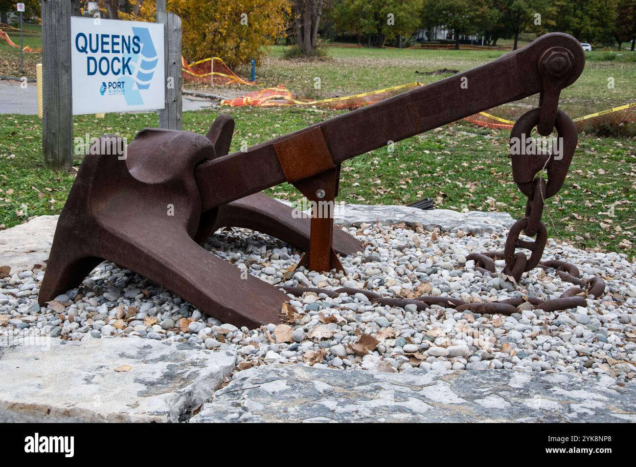 Danforth anchor display at the Queen's Dock on Sandwich Street in ...