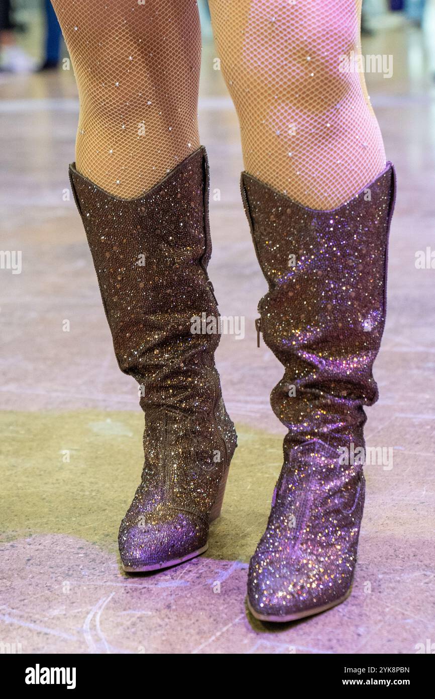 Swiftie wear sparkly cowboy boots in the spirit of Taylor Swift during ...
