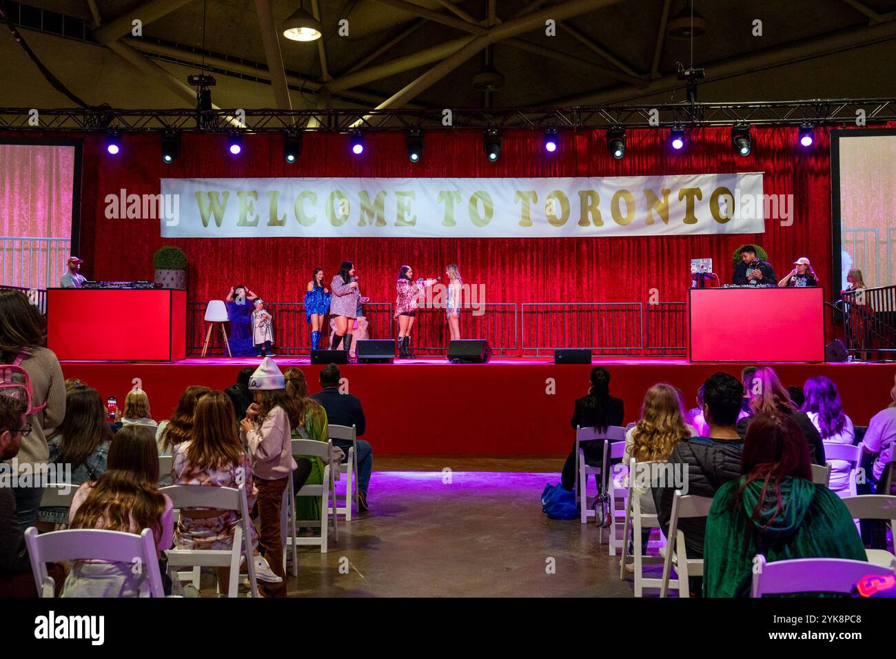 Swifties compete in Best Costume Contest during Taylgate '24 at the ...