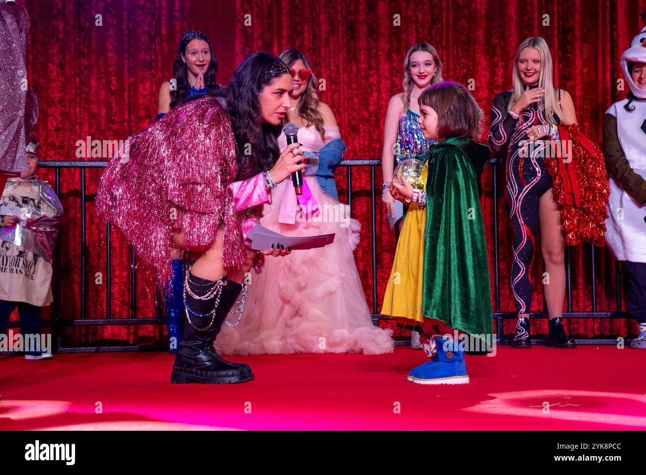 Swifties compete in Best Costume Contest during Taylgate '24 at the ...