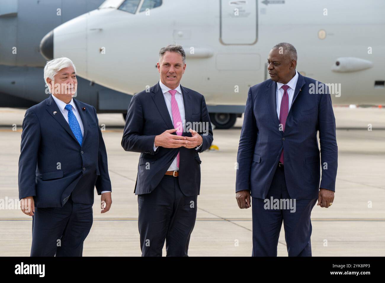 Secretary of Defense Lloyd J. Austin III, Australian Deputy Prime Minister Richard Marles, and ...