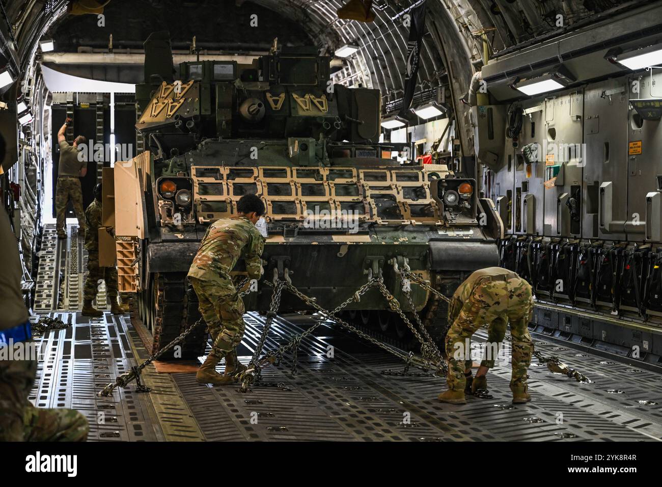 U.S. Air Force Airmen assigned to the 386th Expeditionary Logistics ...