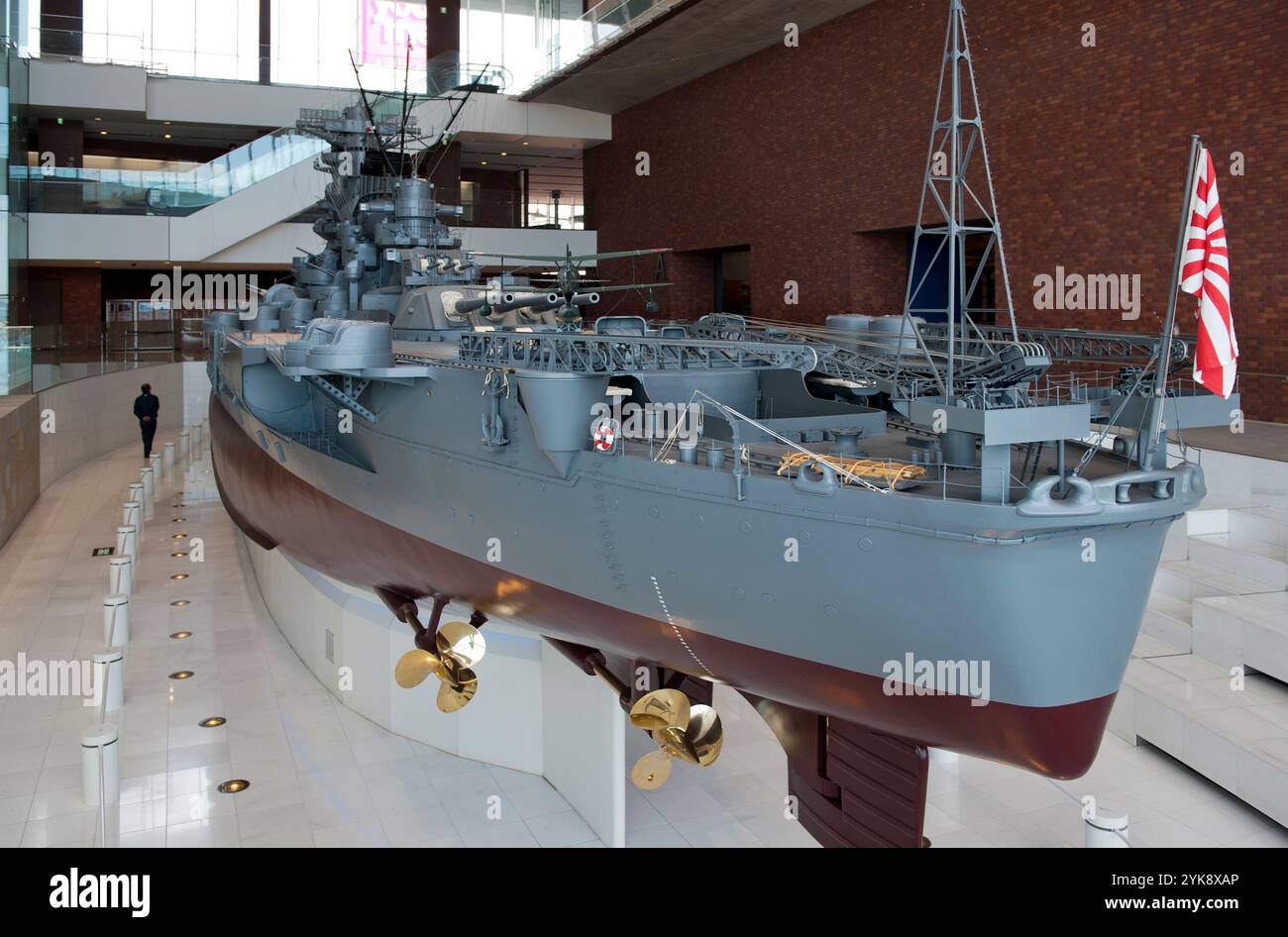 1/10 Scale model of the unsinkable battleship Yamato on display at the ...