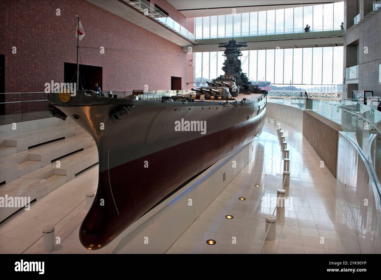 1/10 Scale model of the unsinkable battleship Yamato on display at the ...