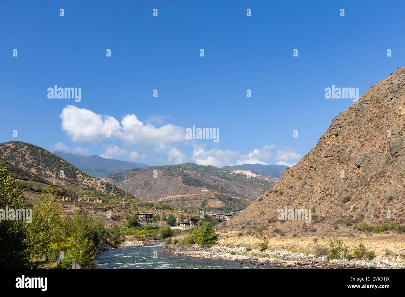Scenic view along the Paro-Thimphu highway, Bhutan Stock Photo - Alamy