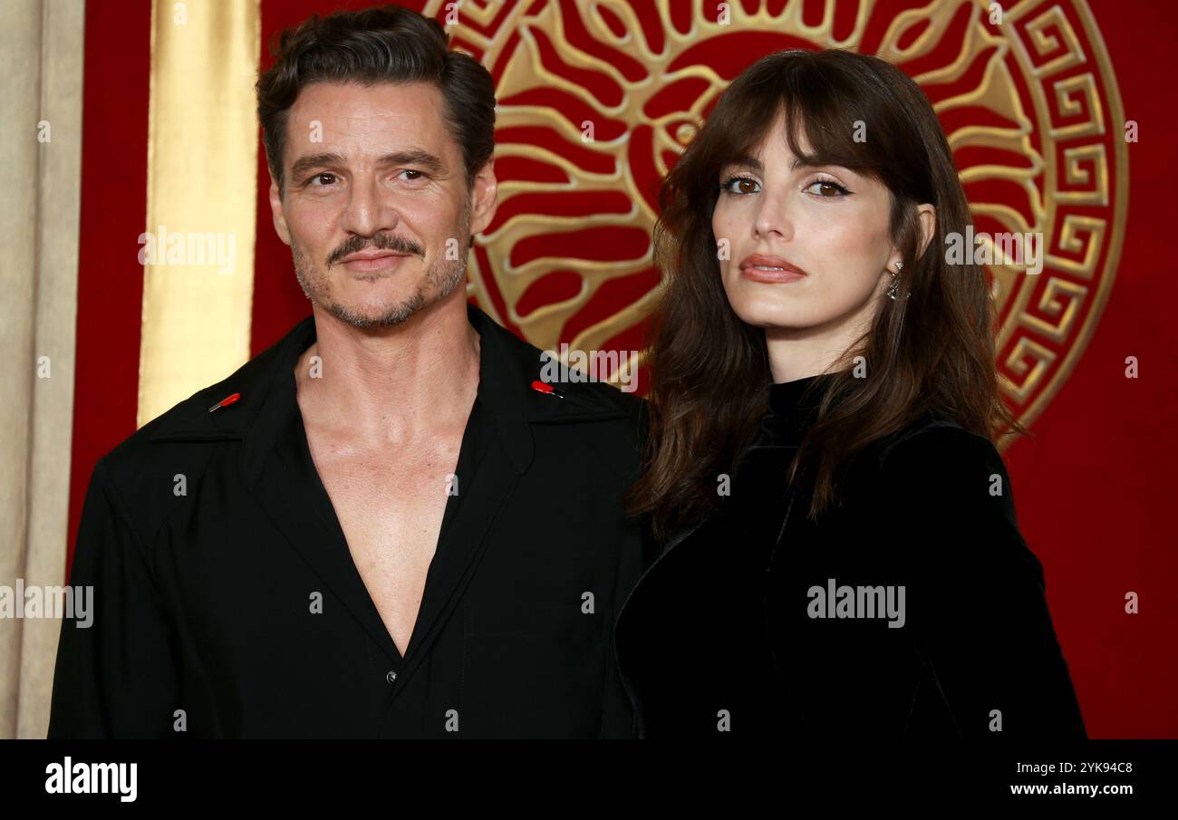 London, UK. 13th Nov, 2024. Pedro Pascal and Lux Pascal attend the Gladiator II The Royal Film ...