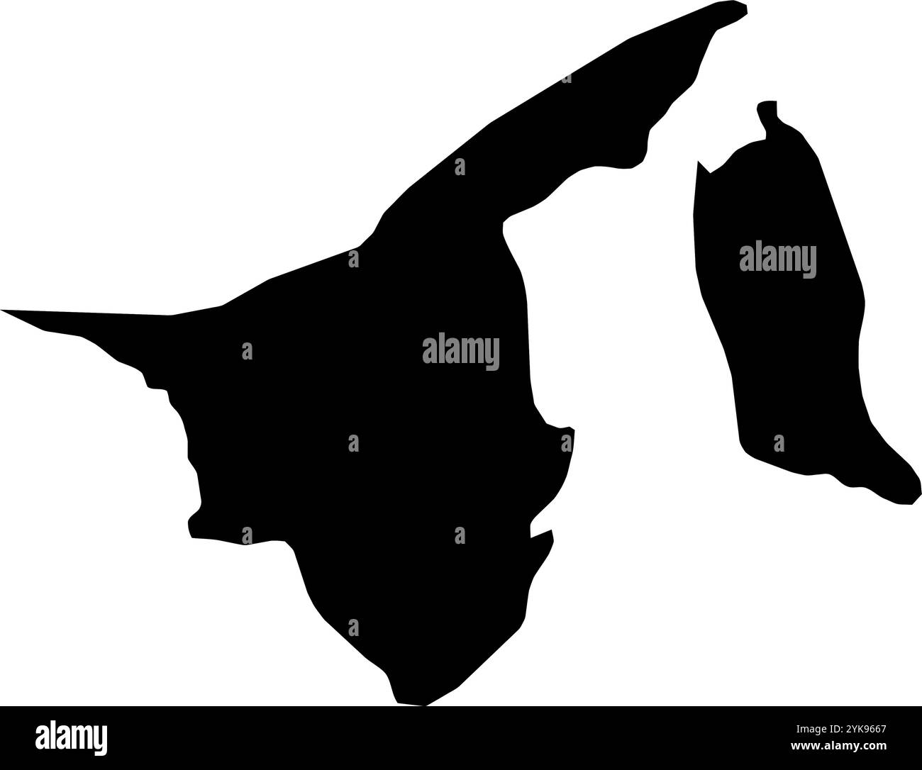 A contour map of Brunei. Vector graphic illustration on a transparent ...
