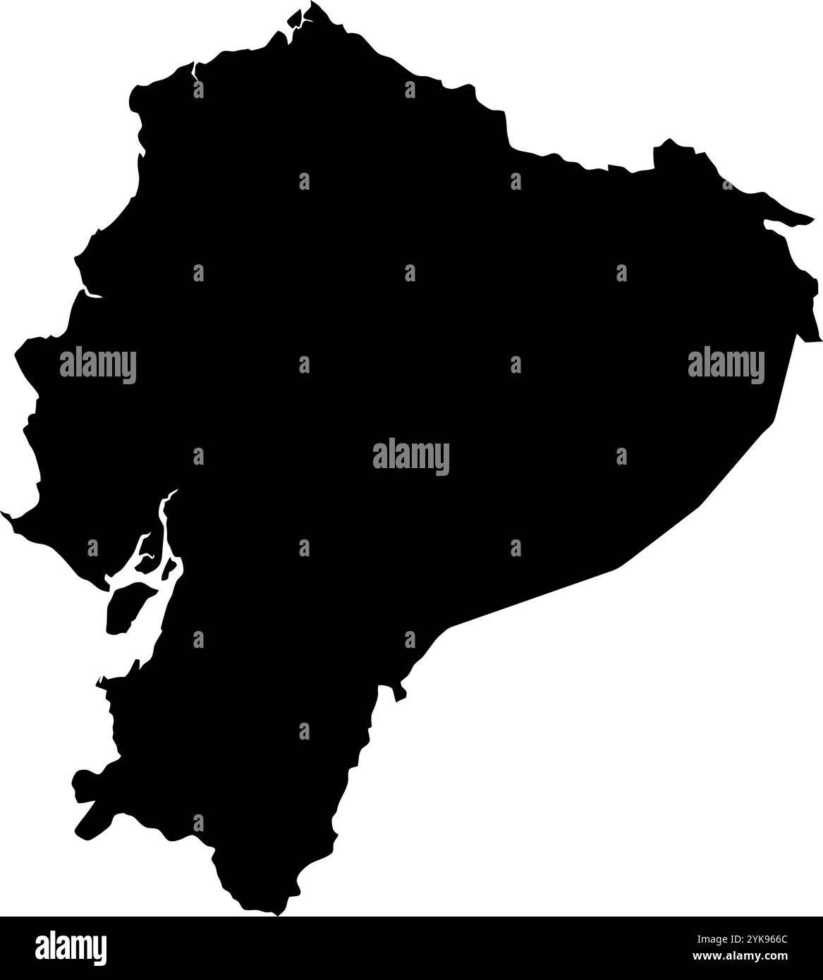 A contour map of Ecuador. Vector graphic illustration on a transparent ...