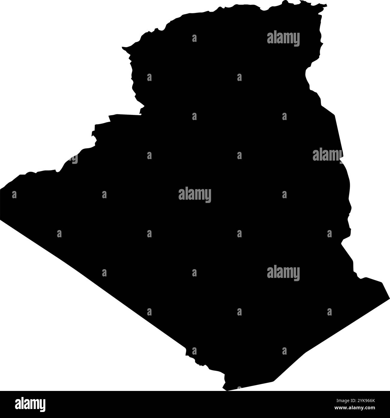 A contour map of Algieria. Vector graphic illustration on a transparent ...