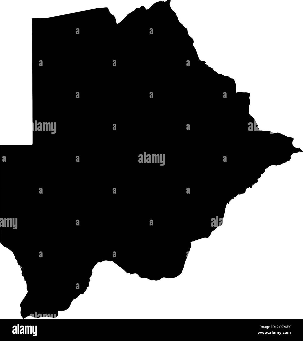 A contour map of Botswana. Vector graphic illustration on a transparent ...