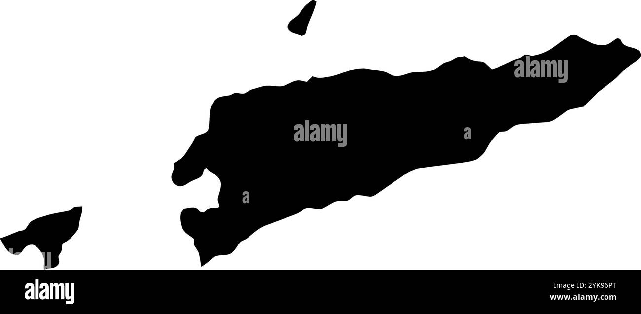 A contour map of Timor Leste. Vector graphic illustration on a ...