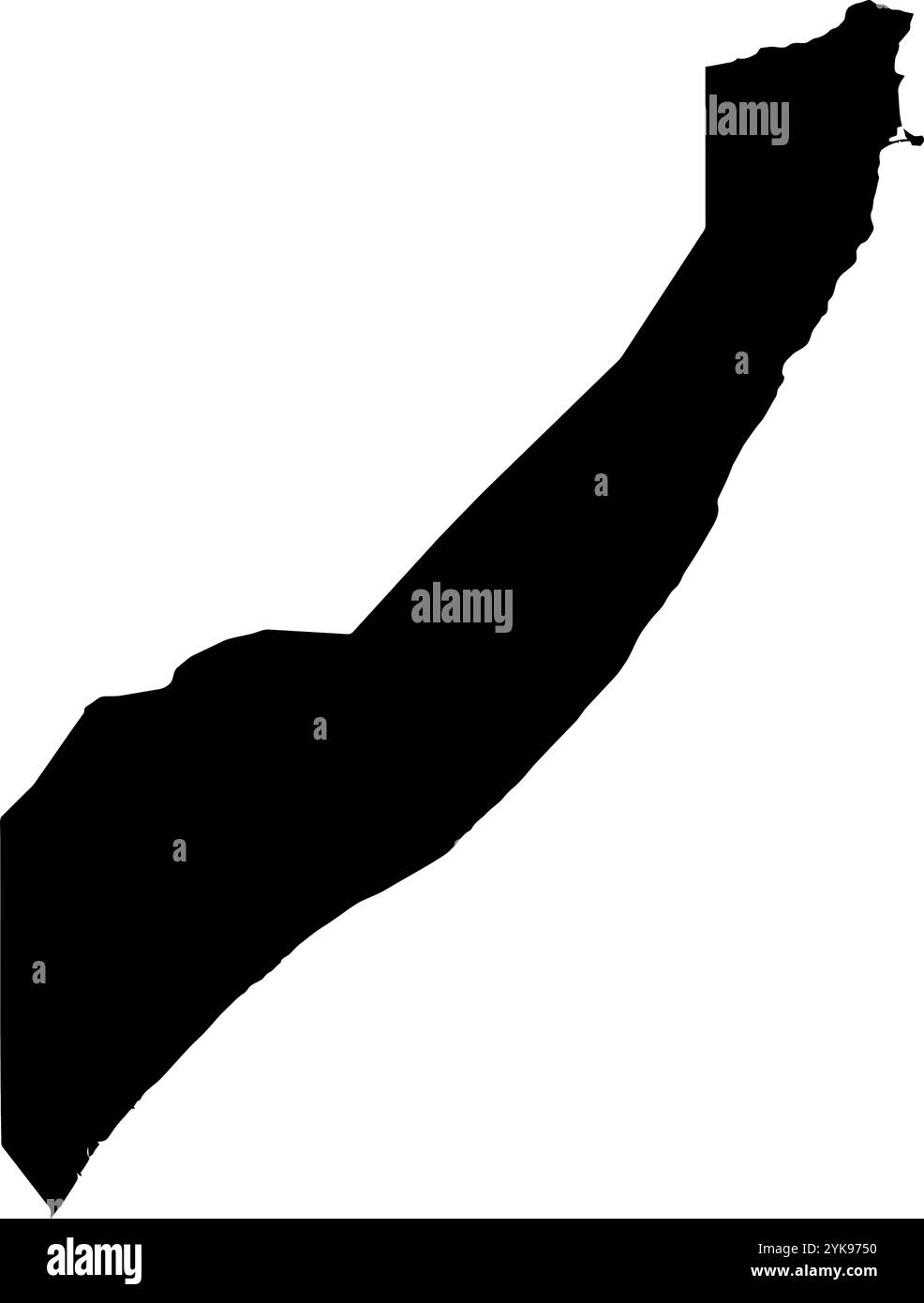 A contour map of Somalia. Vector graphic illustration on a transparent ...