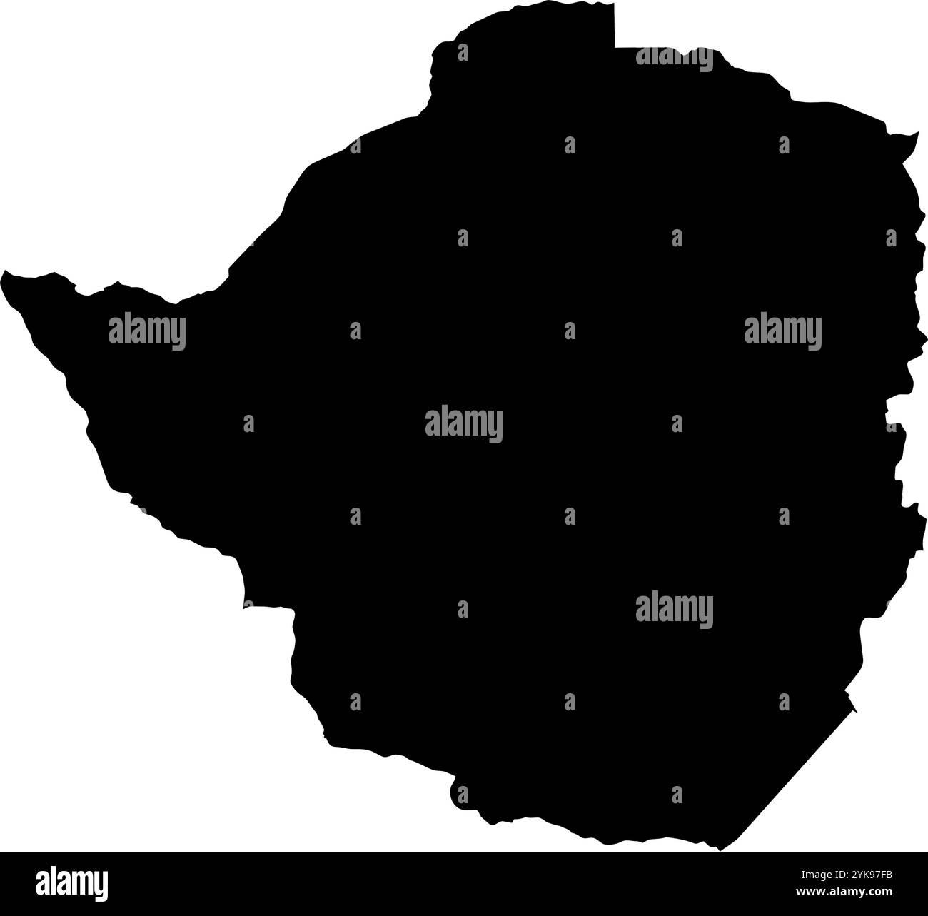 A contour map of Zimbabwe. Vector graphic illustration on a transparent ...